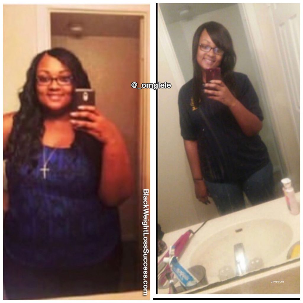 Elethia lost 150 pounds - Black Weight Loss Success