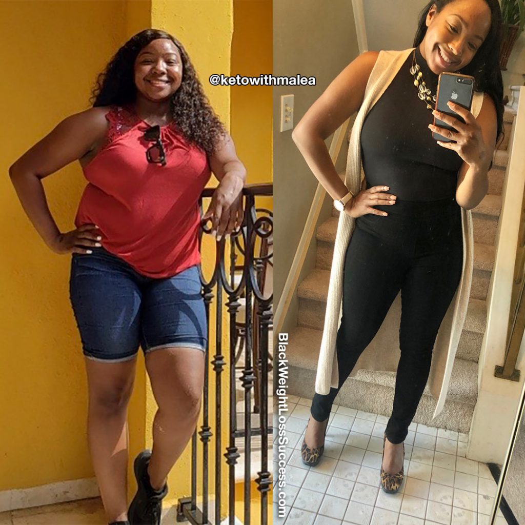 Malea lost 42 pounds - Black Weight Loss Success