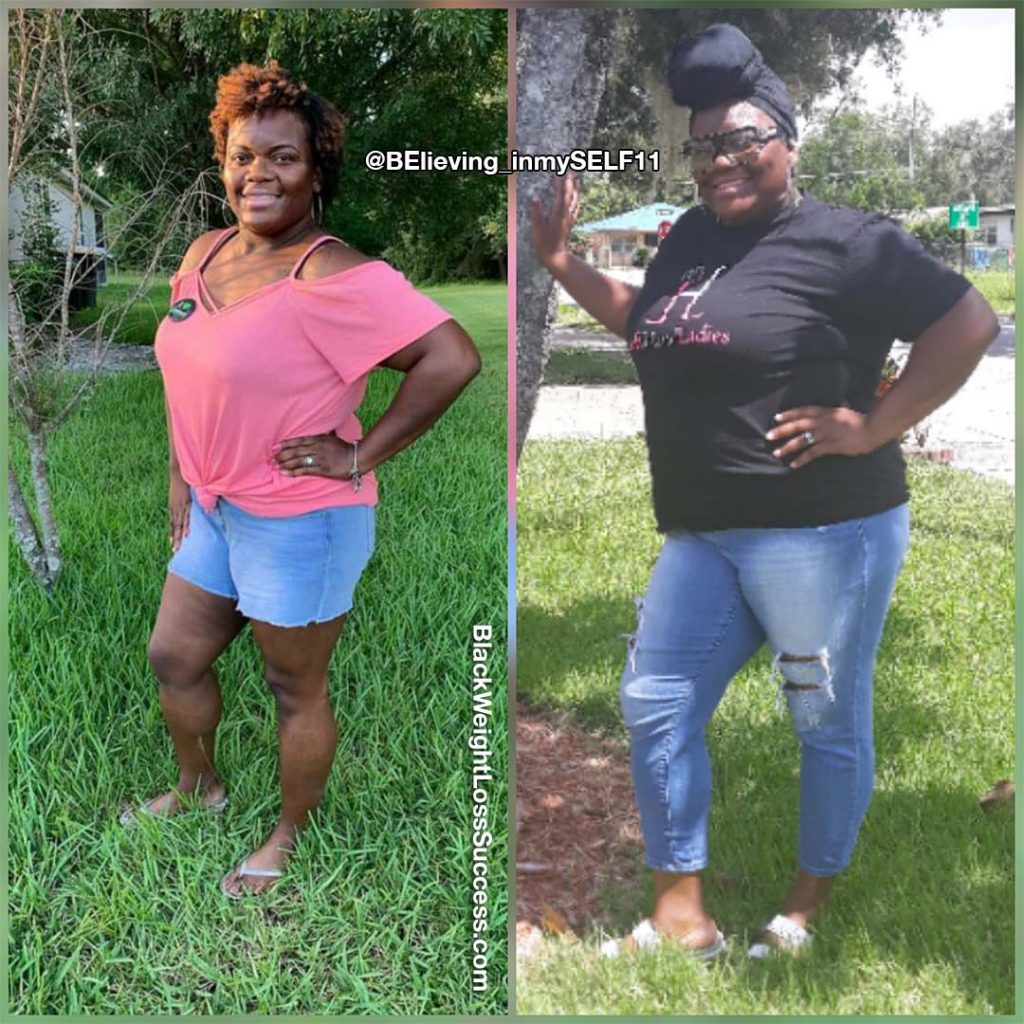 Reshea lost 79 pounds - Black Weight Loss Success