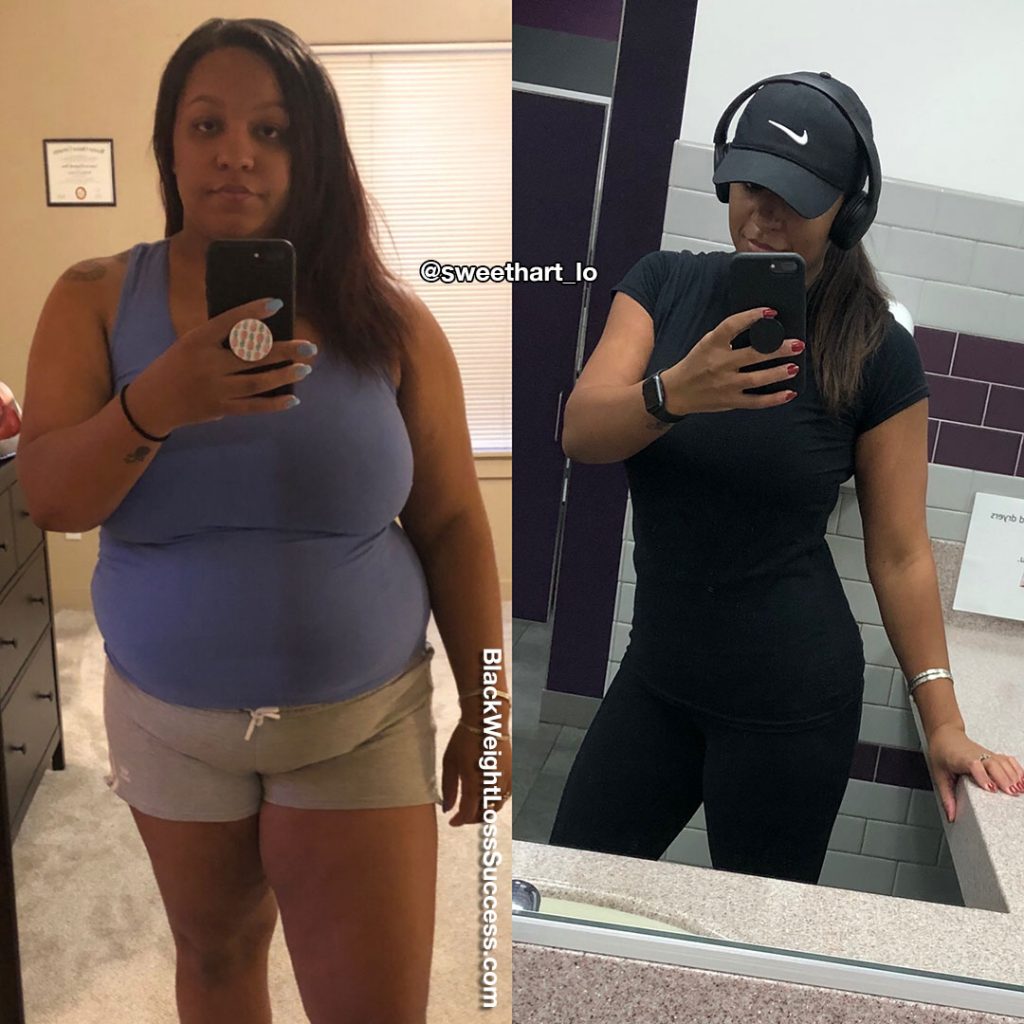 Lauren lost 80 pounds - Black Weight Loss Success