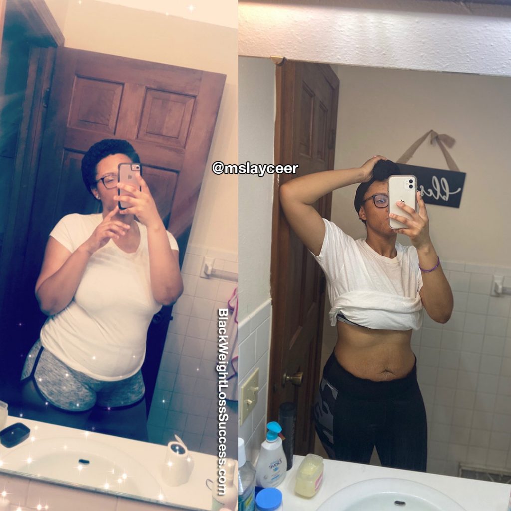 Laycee lost 46 pounds - Black Weight Loss Success