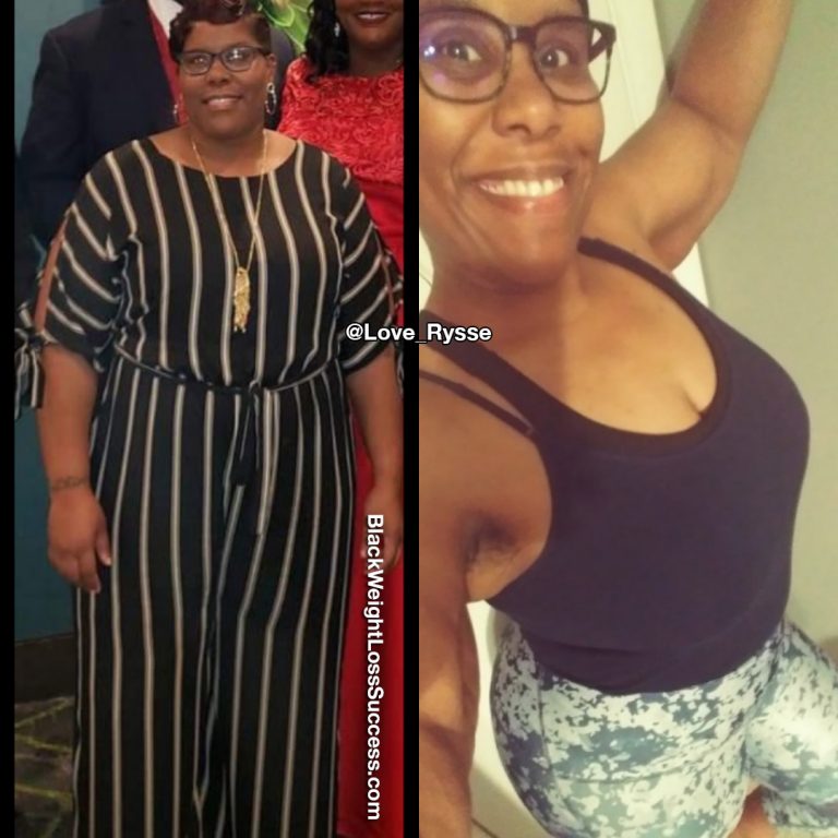 Rysse lost 63 pounds | Black Weight Loss Success
