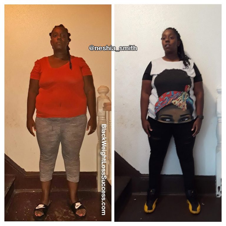 Aneshia lost 44 pounds - Black Weight Loss Success