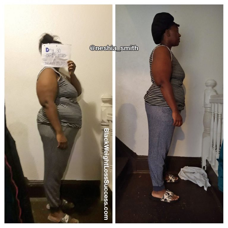 Aneshia lost 44 pounds - Black Weight Loss Success