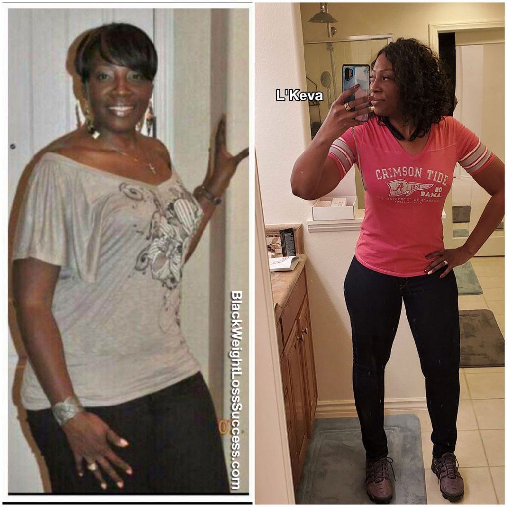 L’Keva lost 56 pounds - Black Weight Loss Success