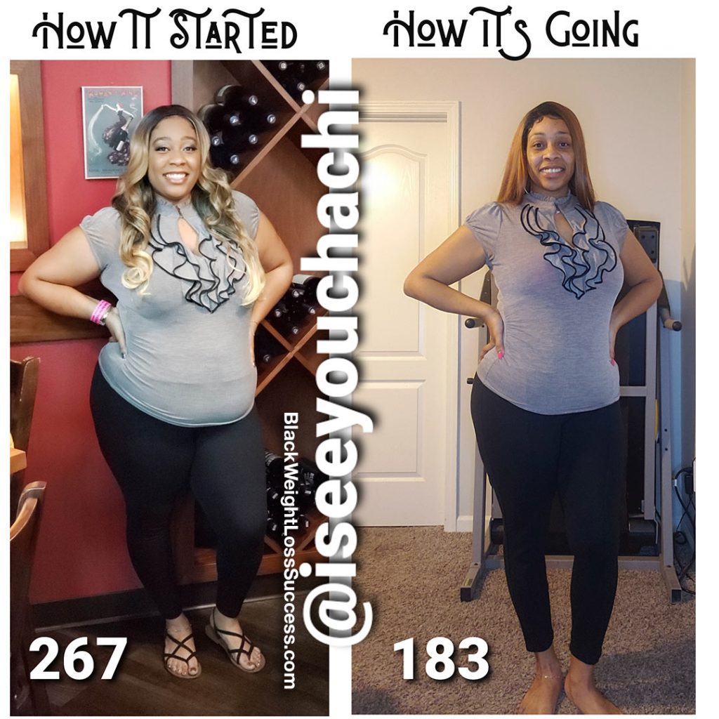 Chachi lost 87 pounds - Black Weight Loss Success