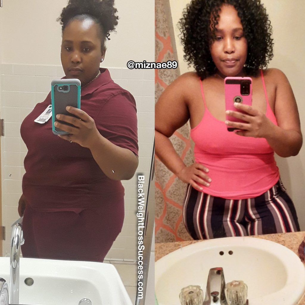 Shanea lost 56 pounds - Black Weight Loss Success