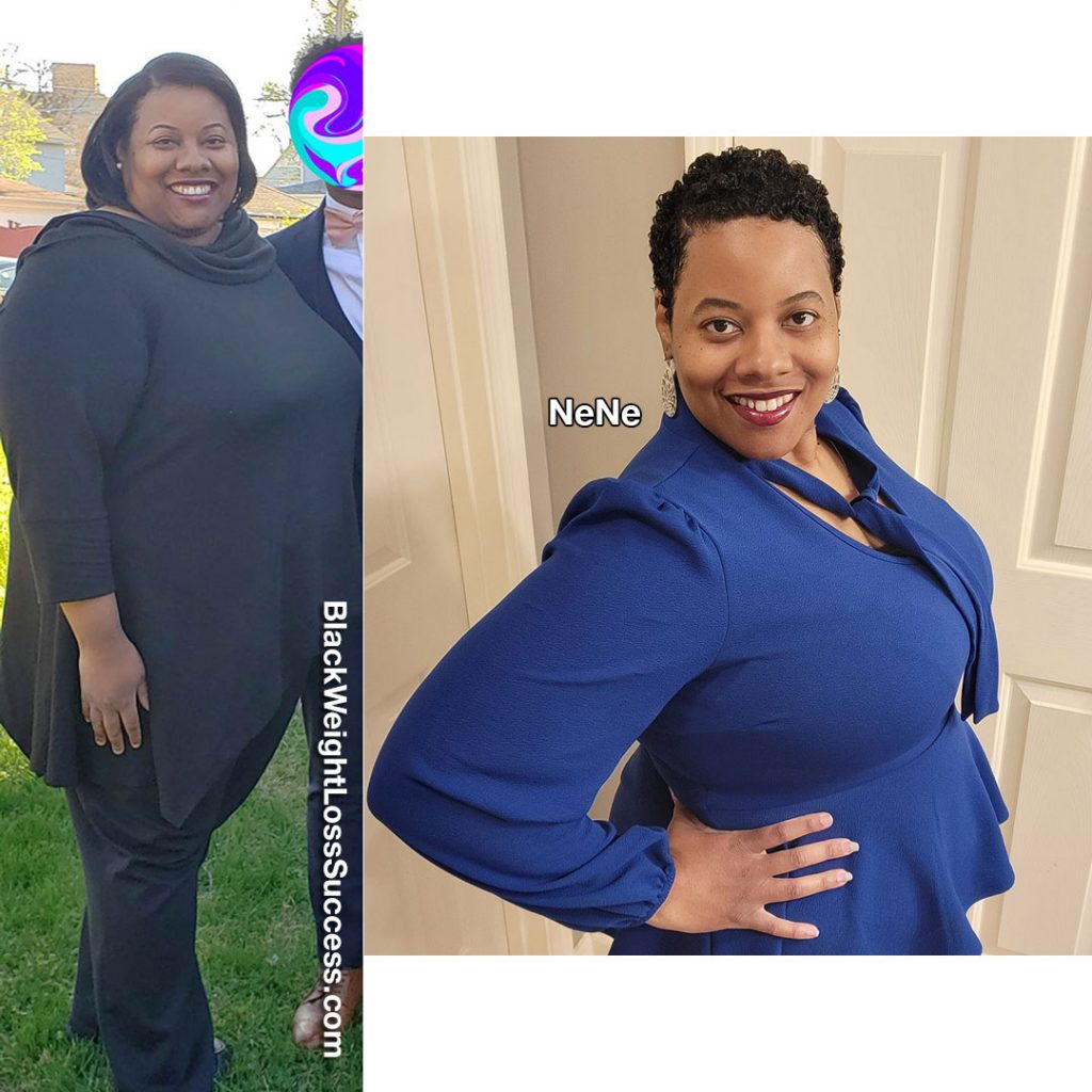 Nene lost 105 pounds - Black Weight Loss Success