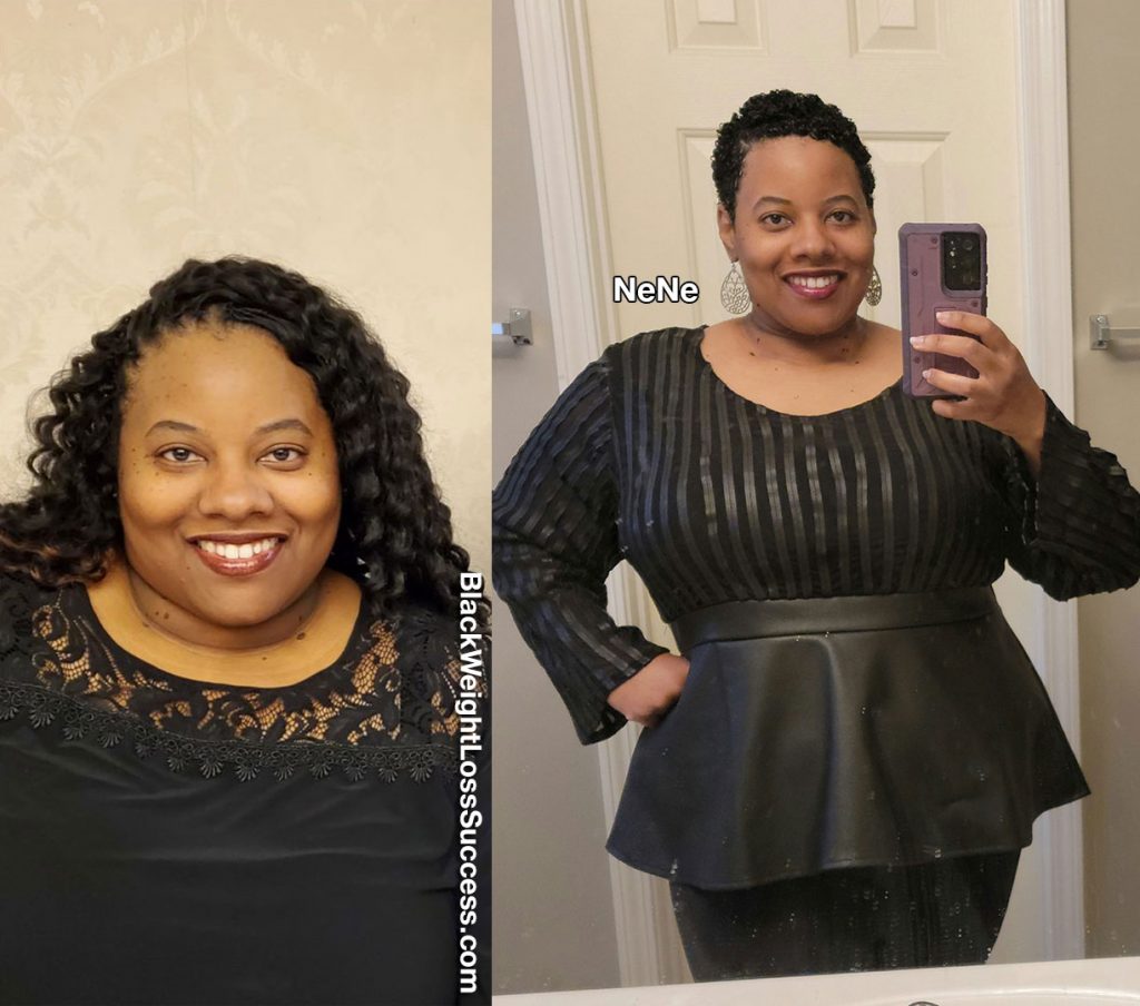 Nene lost 105 pounds - Black Weight Loss Success
