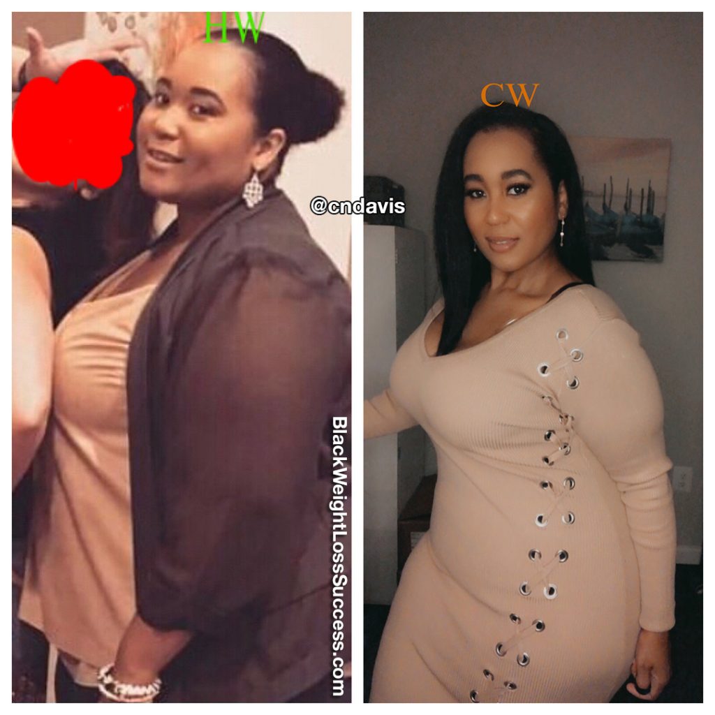 Candice lost 106 pounds - Black Weight Loss Success
