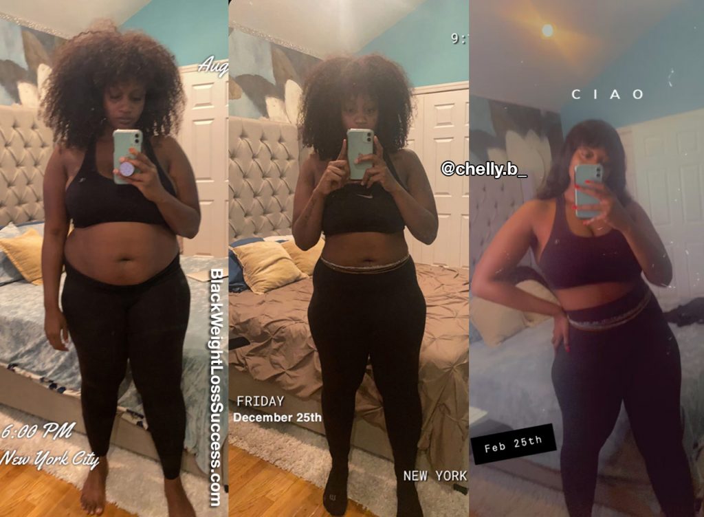 Chelly B. lost 48 pounds - Black Weight Loss Success