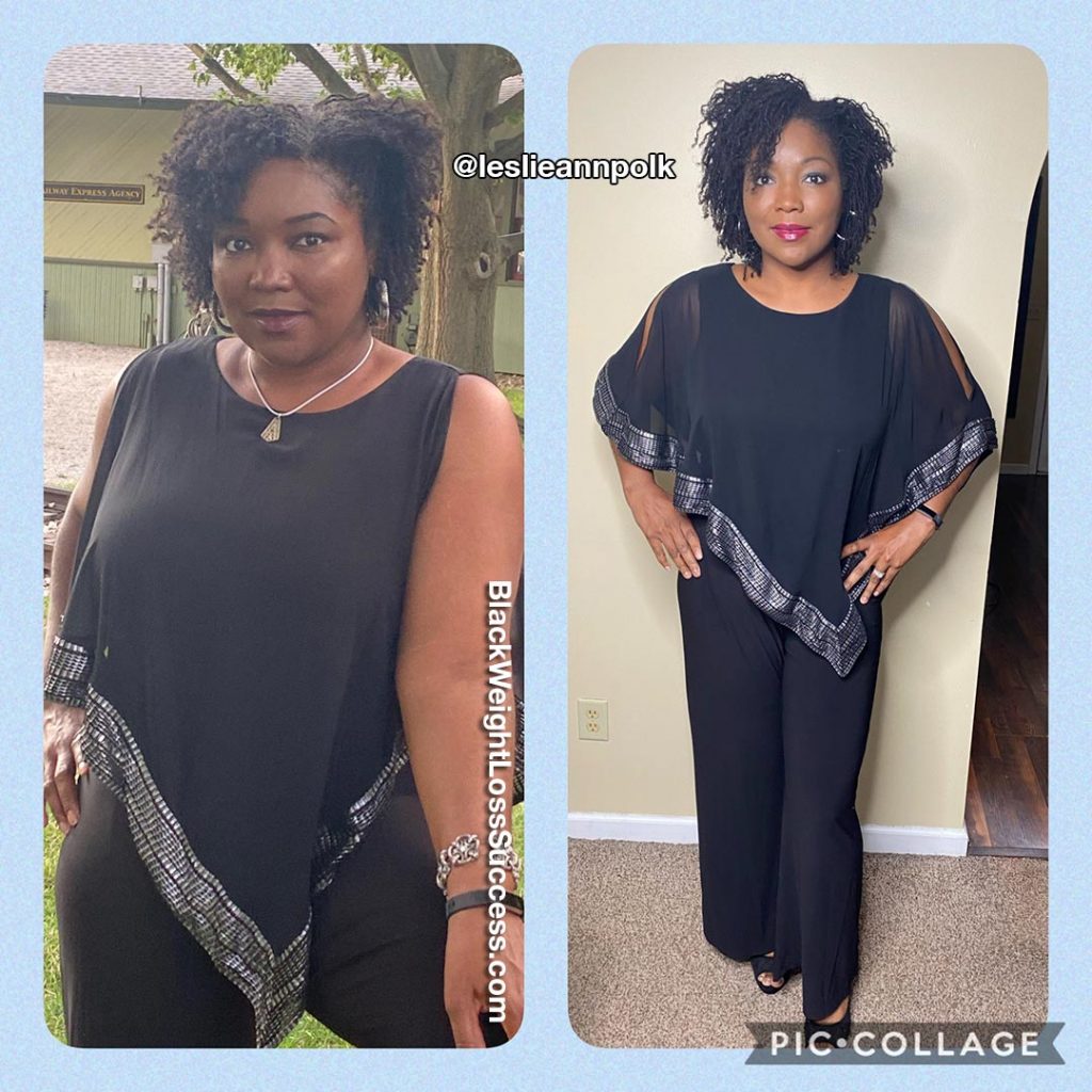 Leslie lost 30 pounds - Black Weight Loss Success