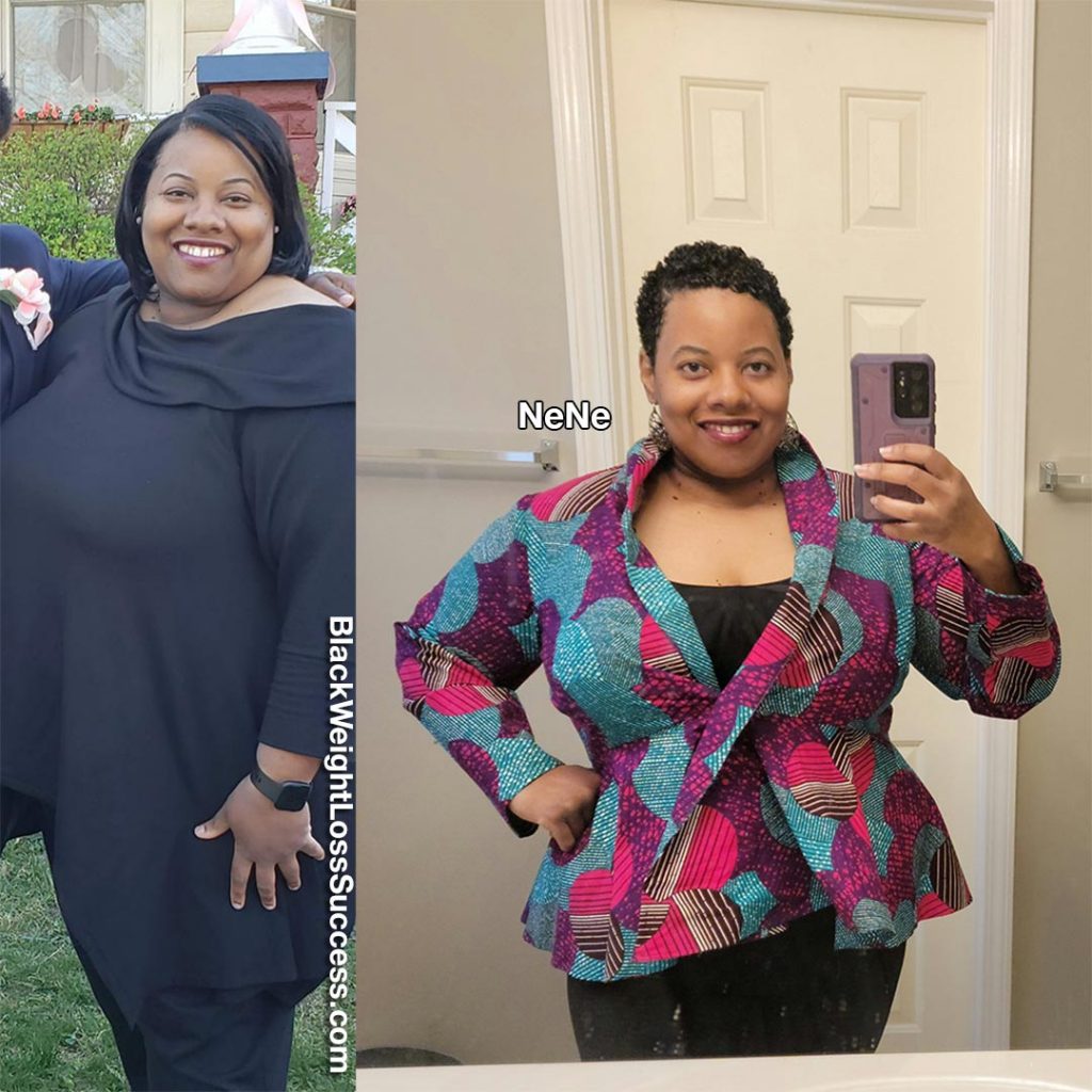 Nene lost 105 pounds - Black Weight Loss Success