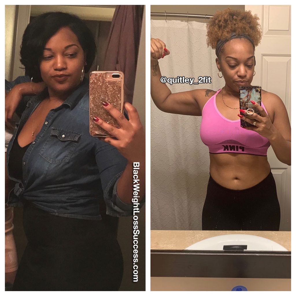 Quitley lost 31 pounds - Black Weight Loss Success