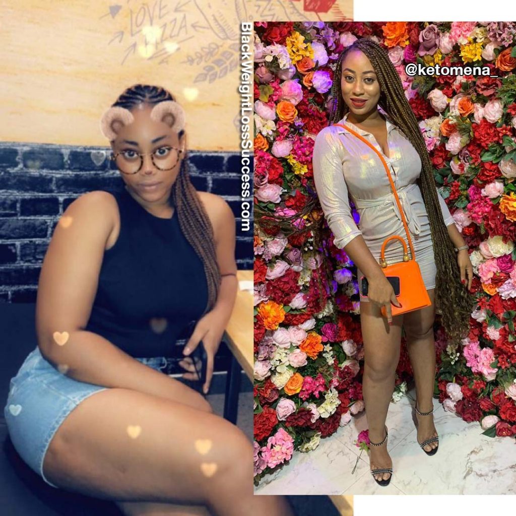 Mena lost 43 pounds/20kg - Black Weight Loss Success