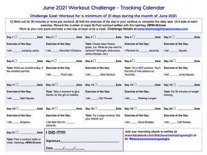 BWLW’s June 2021 Workout Challenge - Black Weight Loss Success