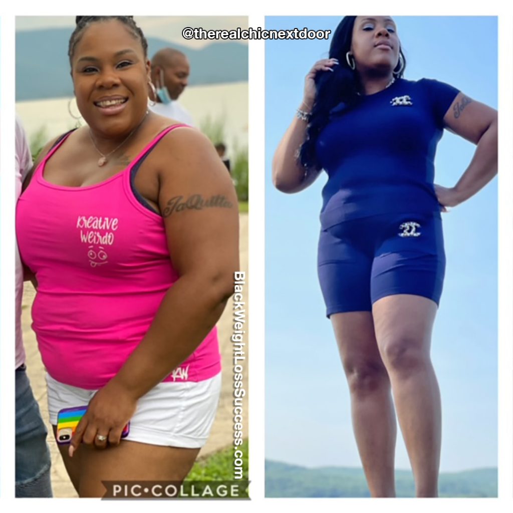 JaQuitta lost 57 pounds - Black Weight Loss Success