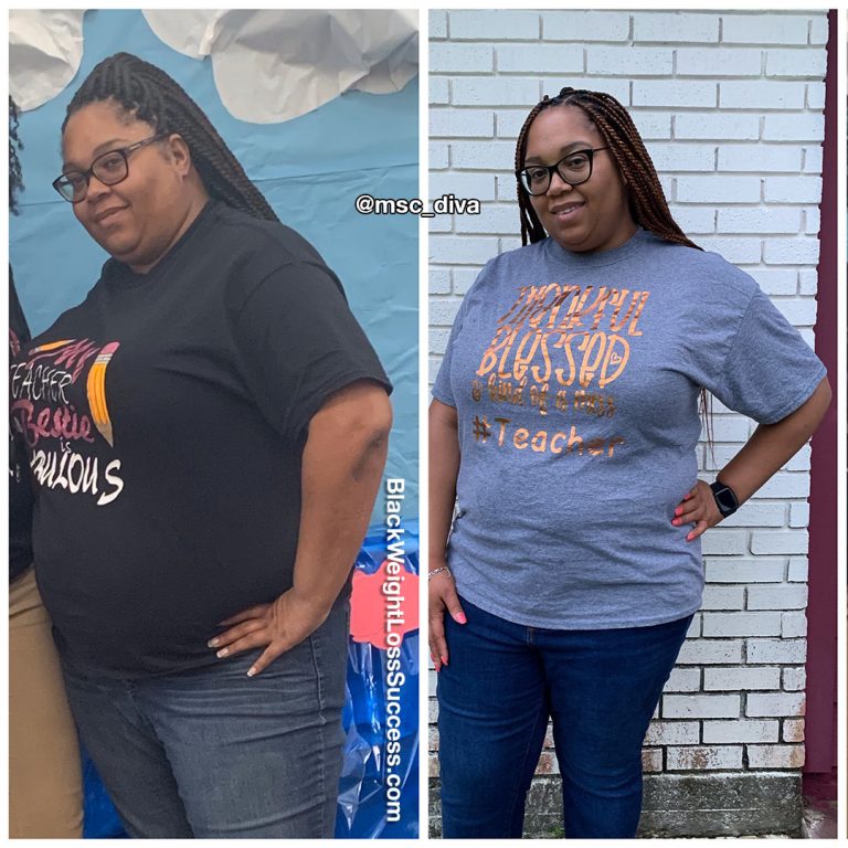 Royalyn lost 53 pounds - Black Weight Loss Success