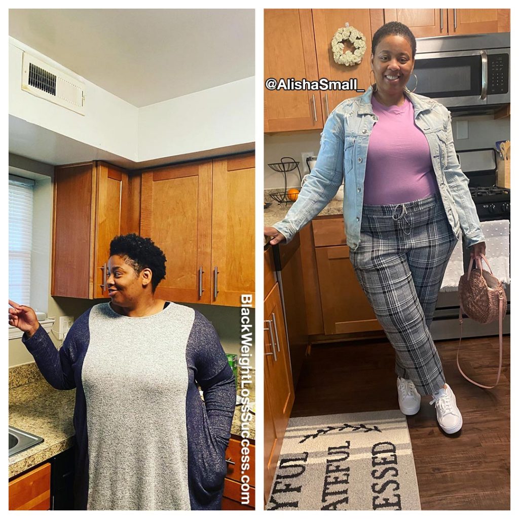 Alisha lost 65 pounds - Black Weight Loss Success