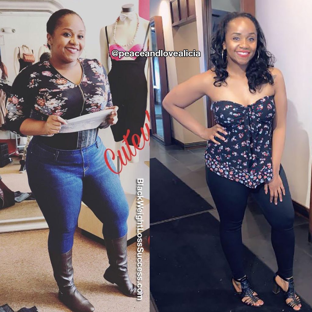 Alicia lost 46 pounds - Black Weight Loss Success