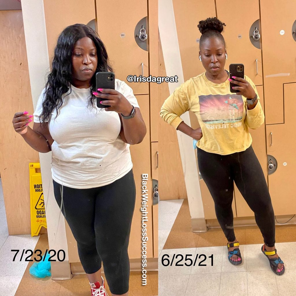 Iris lost 61 pounds - Black Weight Loss Success