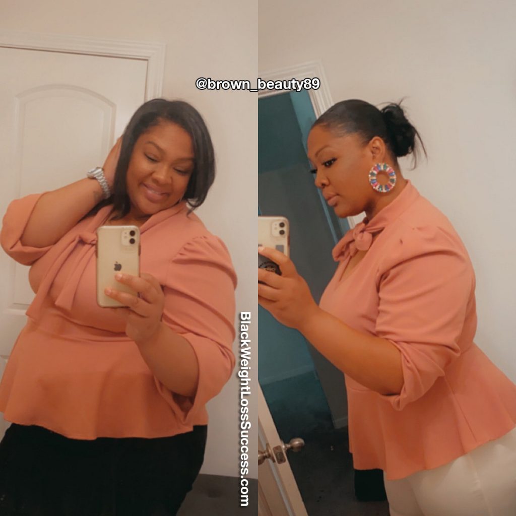 Jasmine lost 64 pounds - Black Weight Loss Success