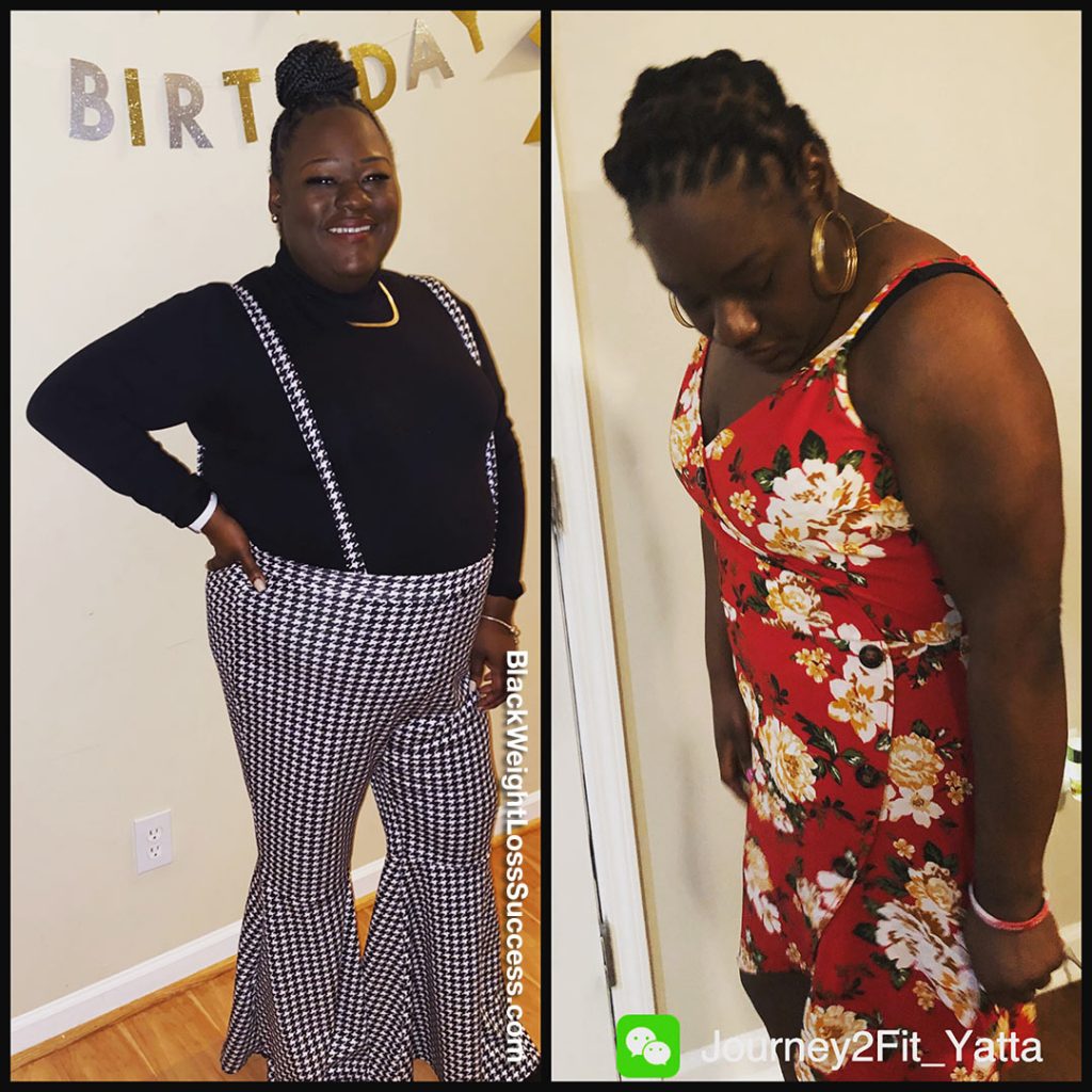Kinyatta lost 97 pounds - Black Weight Loss Success