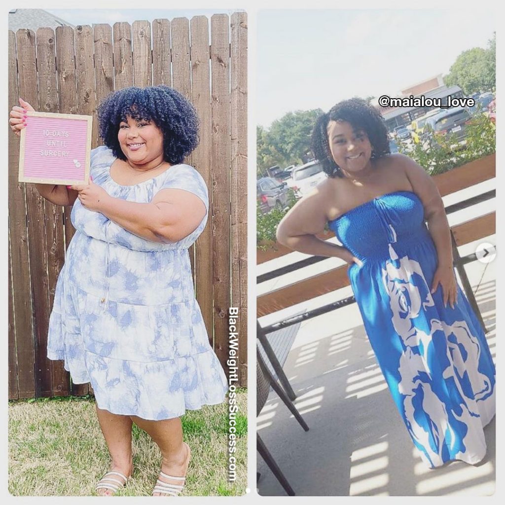 Maia lost 71 pounds - Black Weight Loss Success