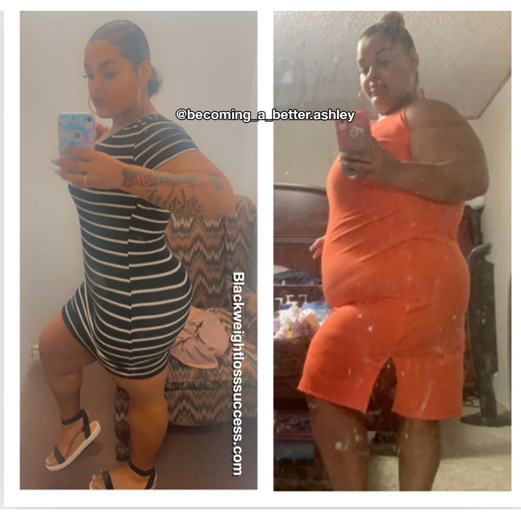 Ashley lost 215 pounds - Black Weight Loss Success