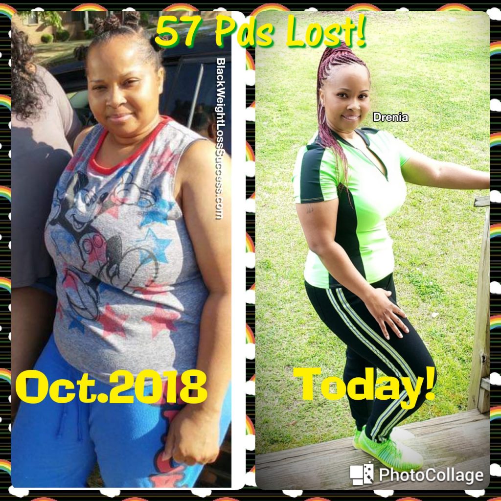Drenia lost 63 pounds - Black Weight Loss Success