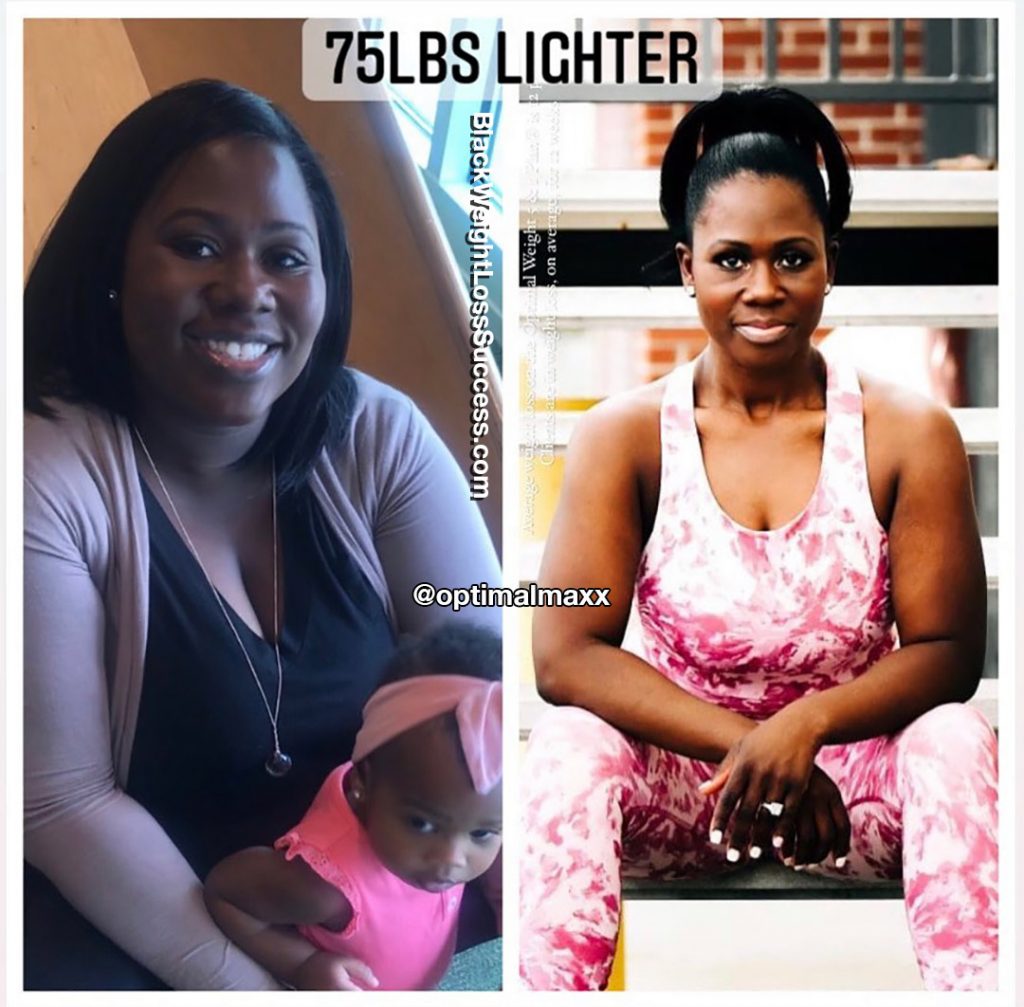 Kimberly lost 75 pounds - Black Weight Loss Success