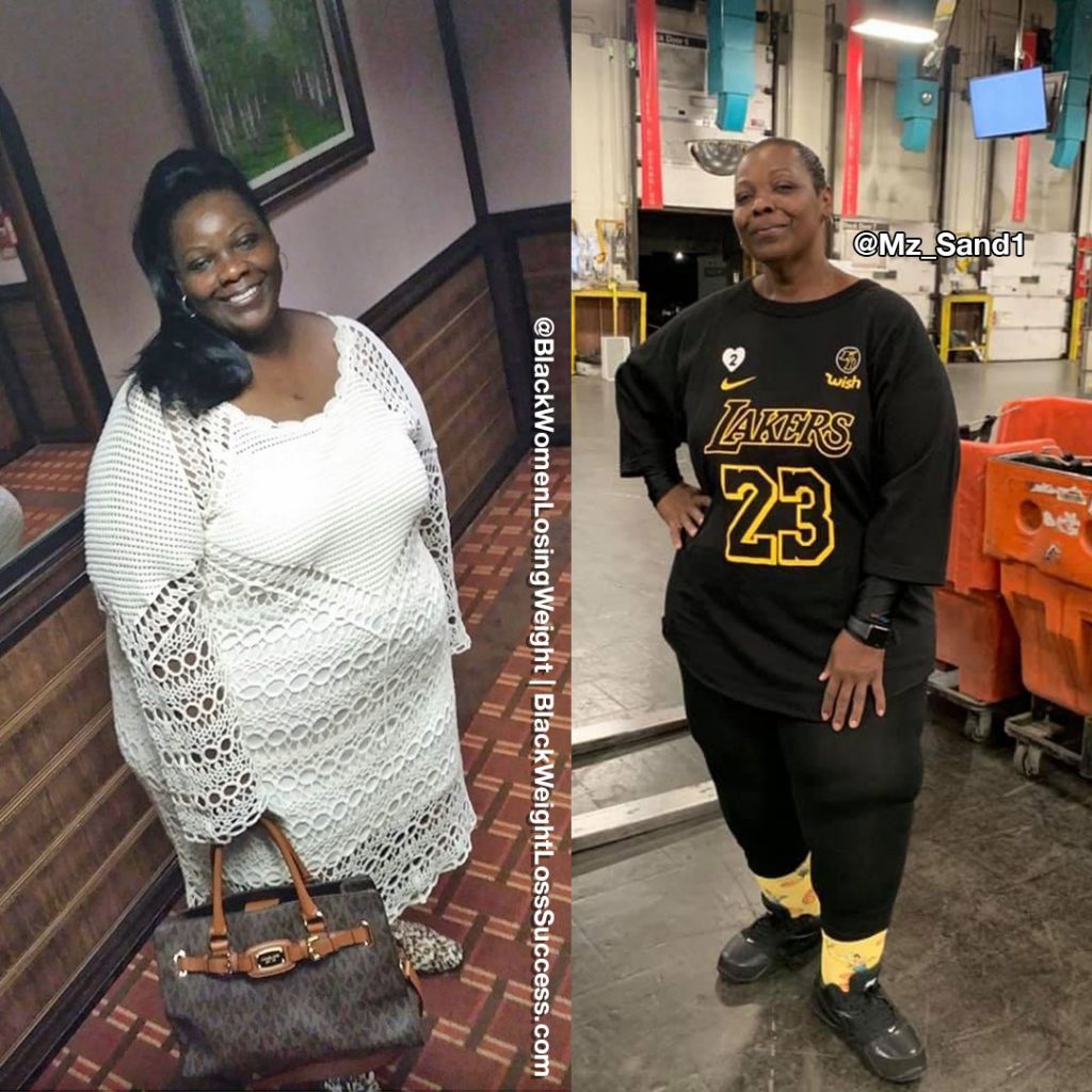 Sandy lost 161 pounds - Black Weight Loss Success
