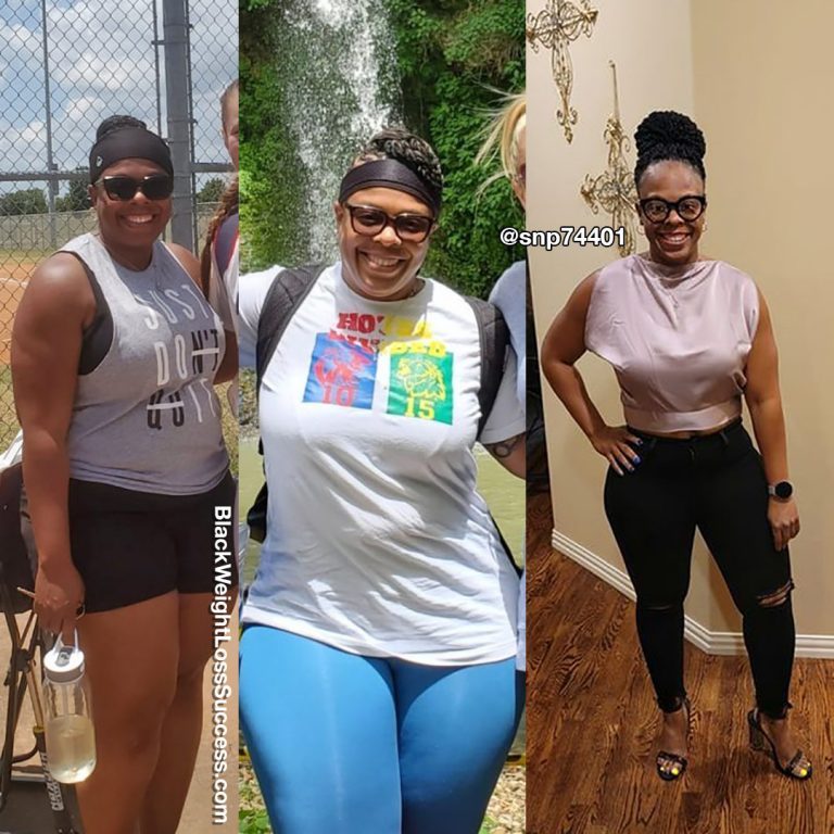 Shontay lost 53 pounds - Black Weight Loss Success