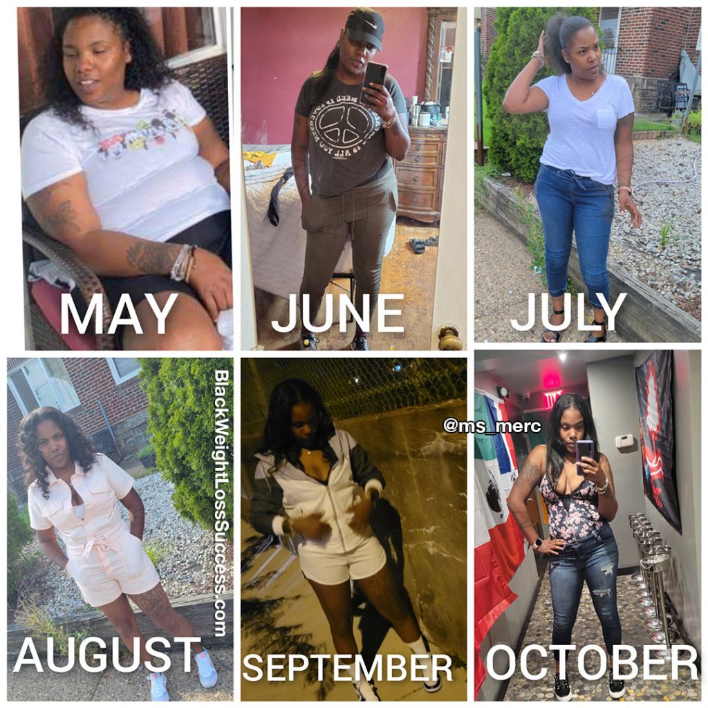 Mercedes lost 57 pounds - Black Weight Loss Success