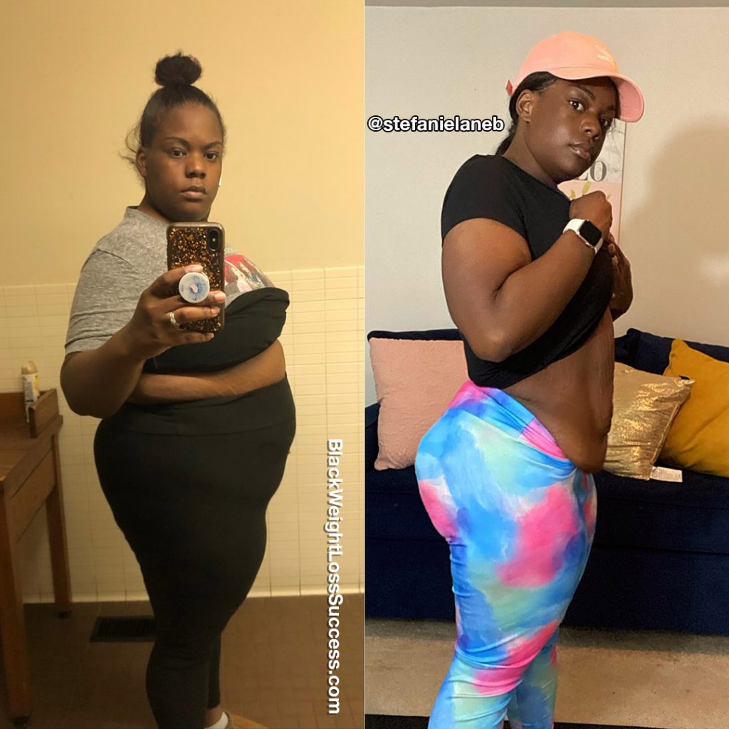 Stephanie lost 145 pounds - Black Weight Loss Success