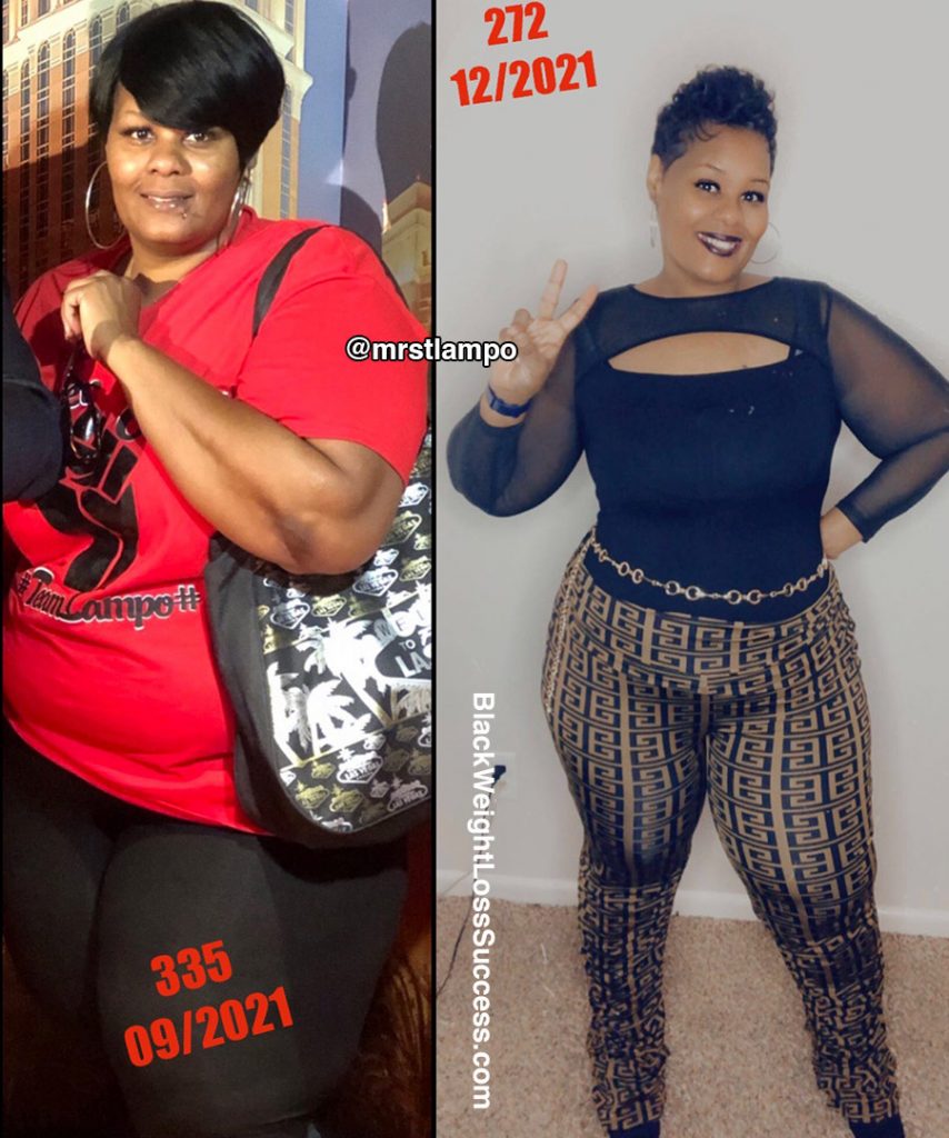 Tina lost 63 pounds - Black Weight Loss Success