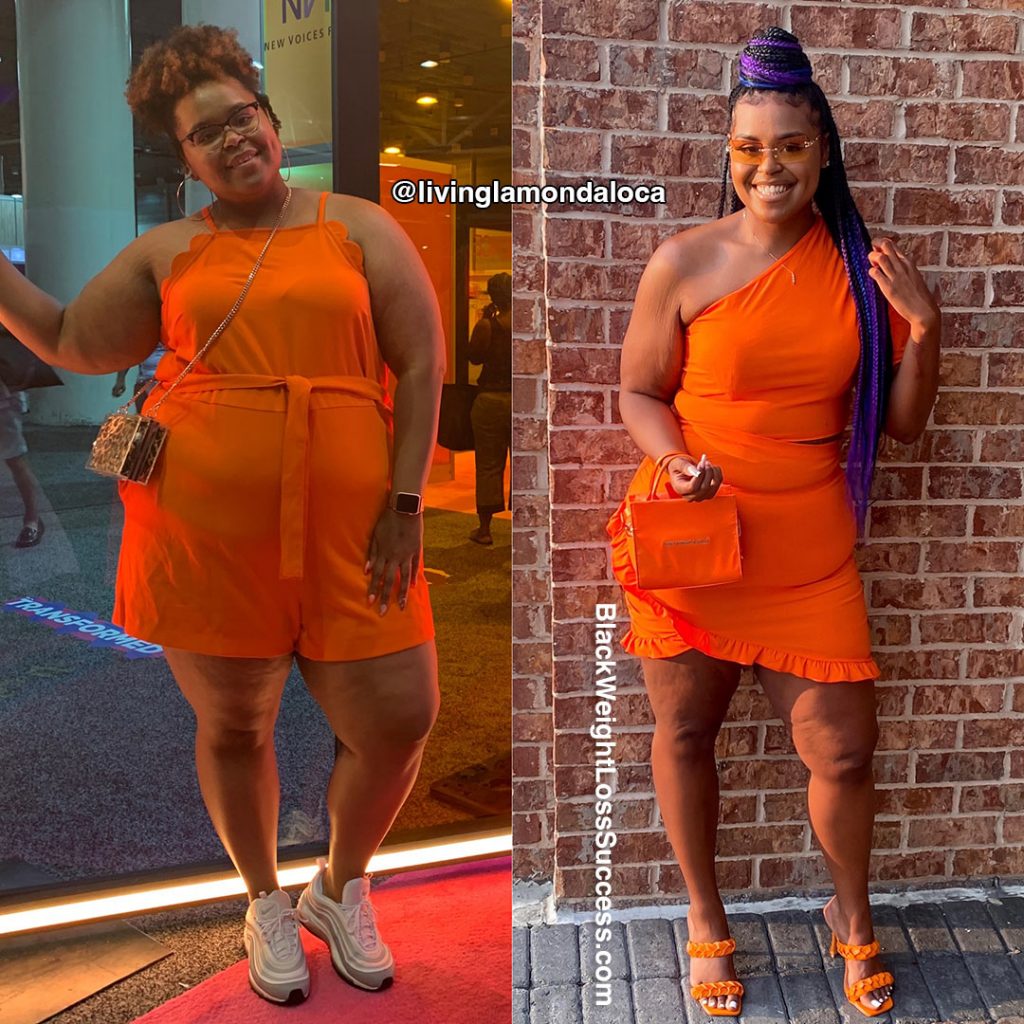 Lamonda lost 163 pounds - Black Weight Loss Success