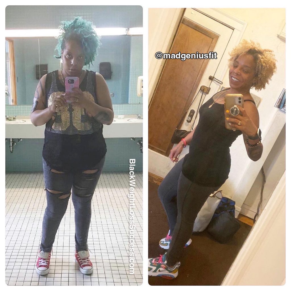 Kaira lost 96 pounds - Black Weight Loss Success