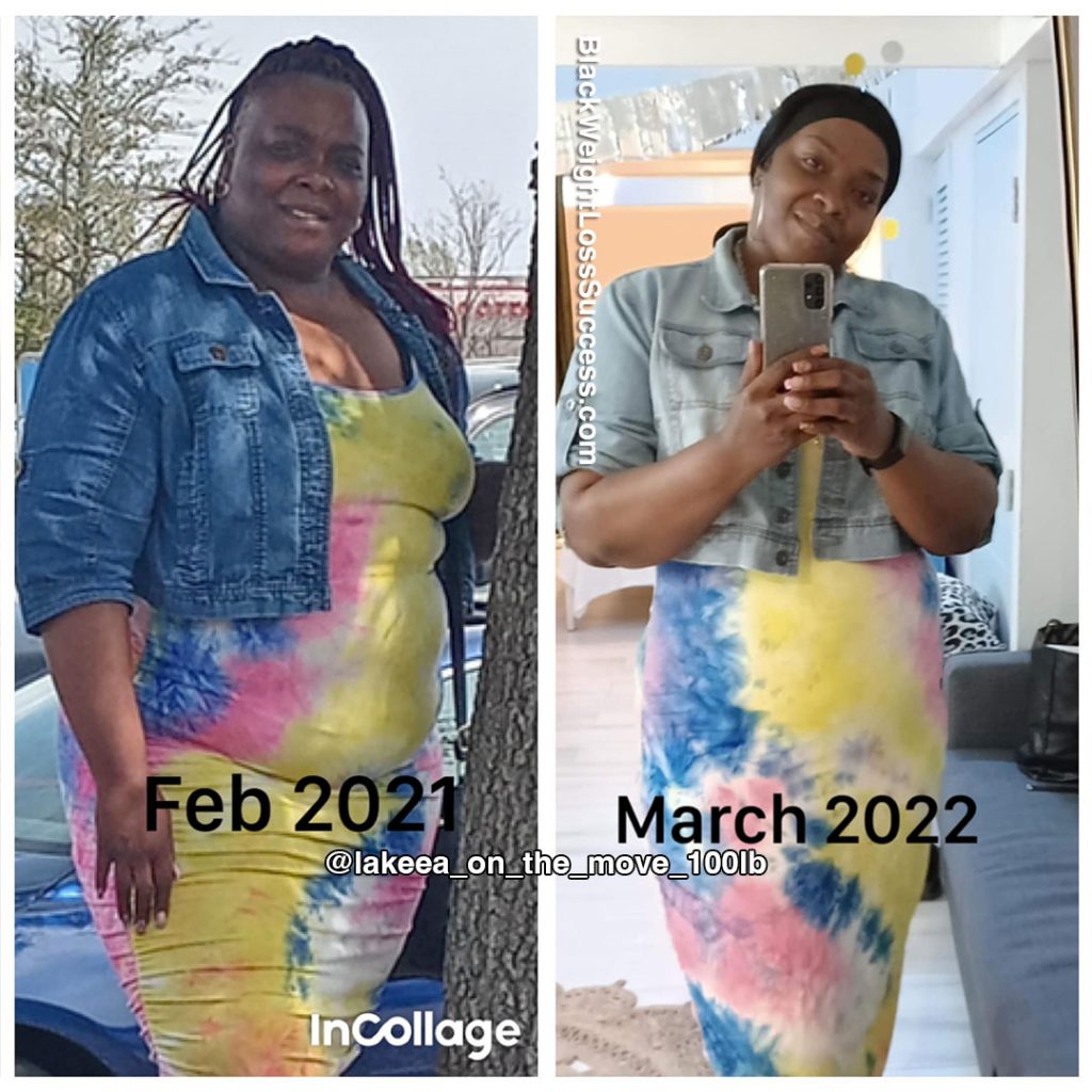 Lakeea lost 75 pounds - Black Weight Loss Success