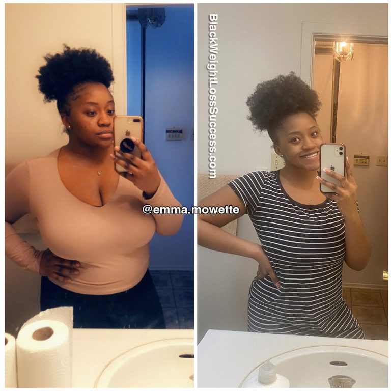 Emma lost 55 pounds - Black Weight Loss Success