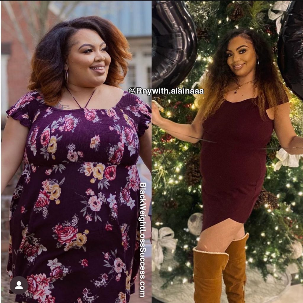 Alaina lost 97 pounds - Black Weight Loss Success