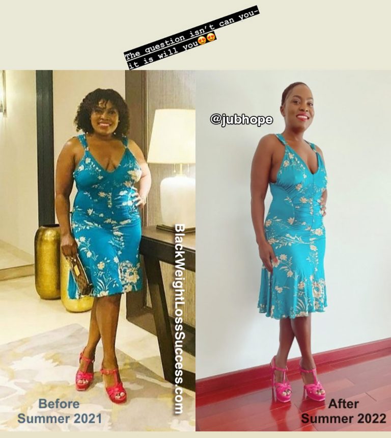 Hope lost 47 pounds - Black Weight Loss Success
