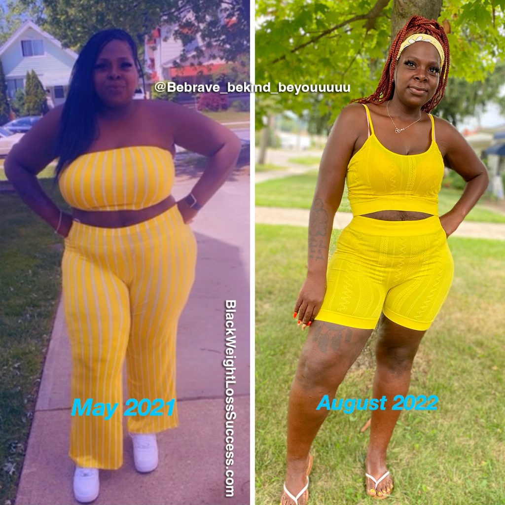 Lakeyta lost 106 pounds - Black Weight Loss Success