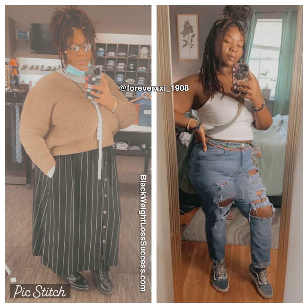 Jameelah lost 110 pounds - Black Weight Loss Success