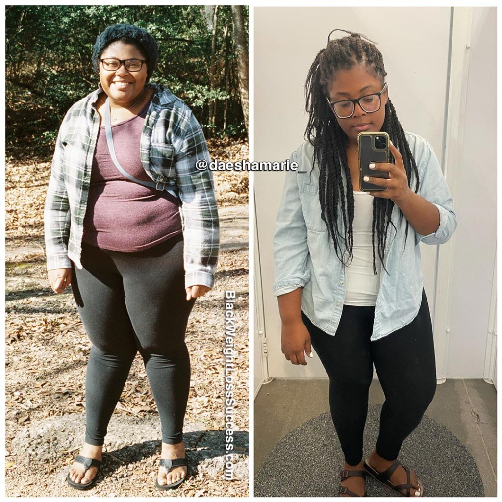 Daesha lost 82 pounds - Black Weight Loss Success