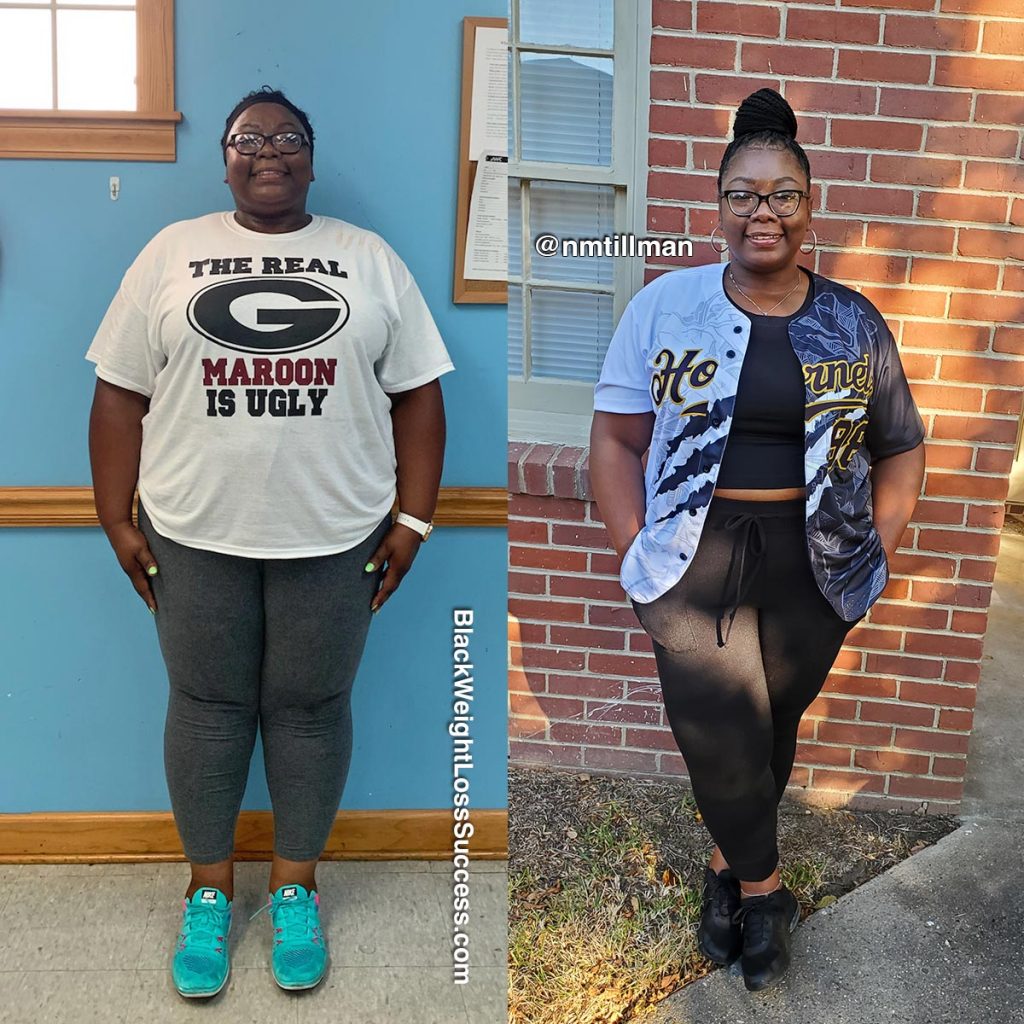 Kesha lost 110 pounds - Black Weight Loss Success