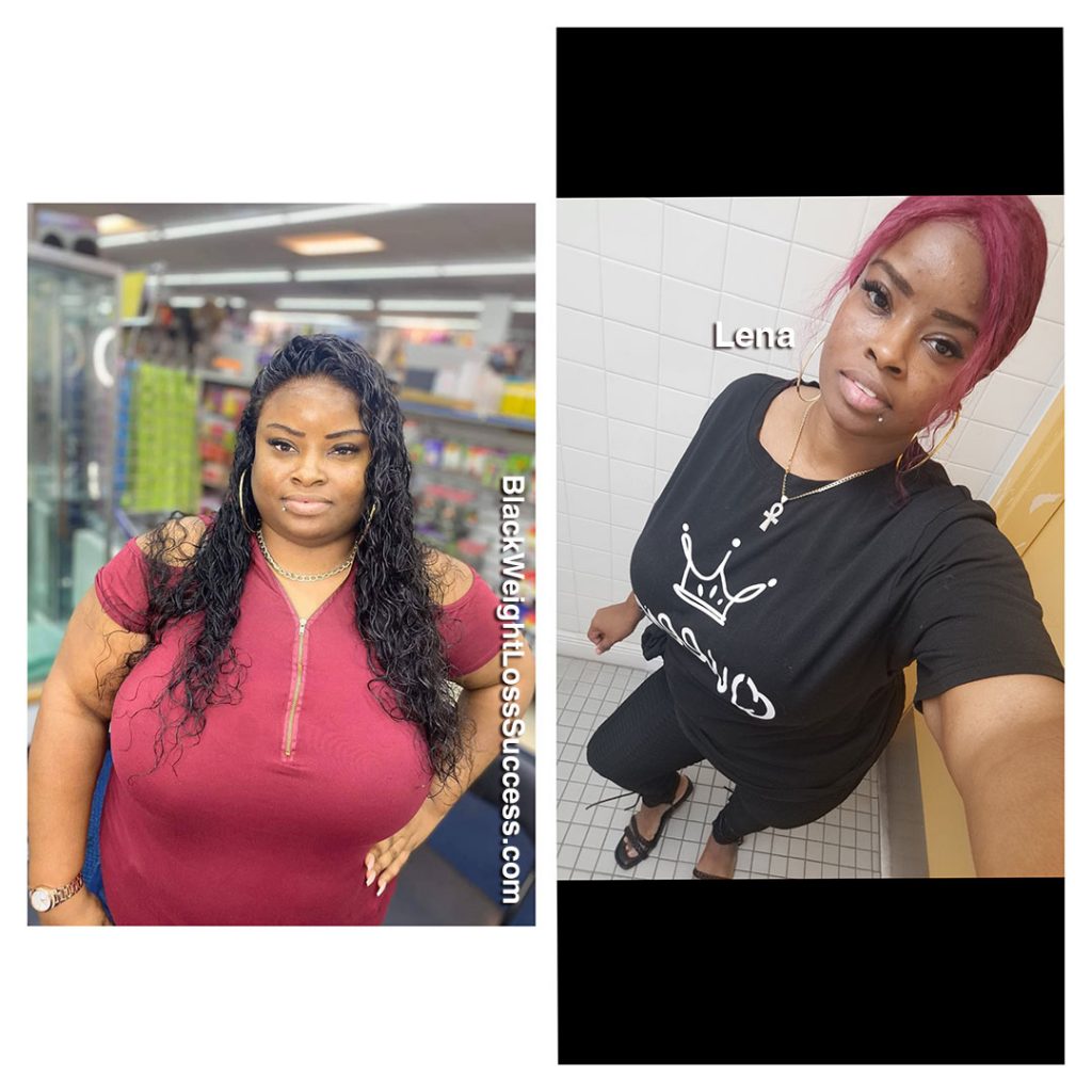 Lena lost 74 pounds - Black Weight Loss Success