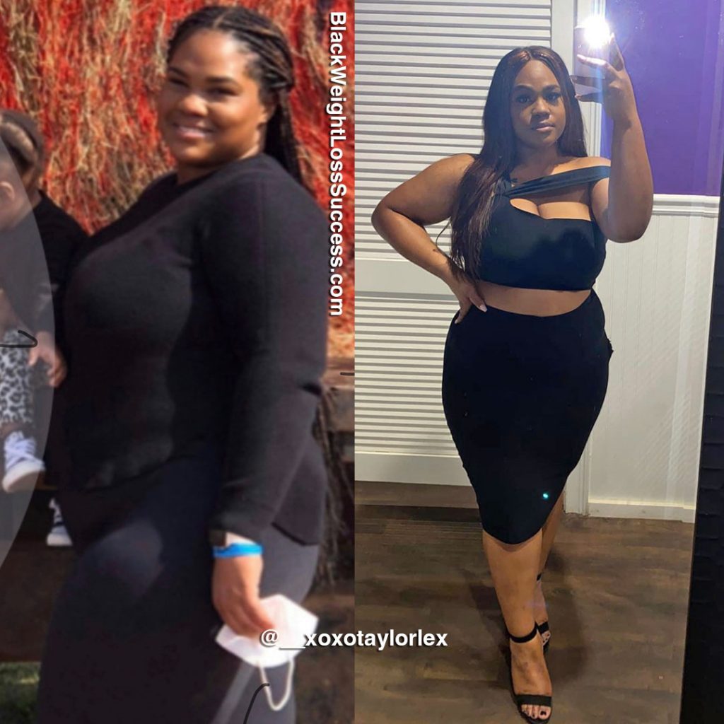 Taylor lost 55 pounds - Black Weight Loss Success