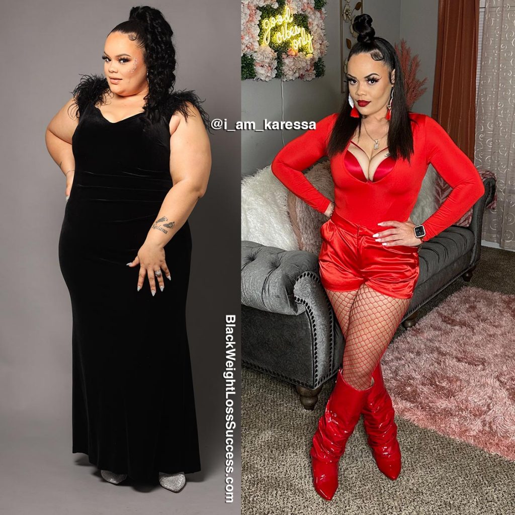 Karessa lost 122 pounds - Black Weight Loss Success