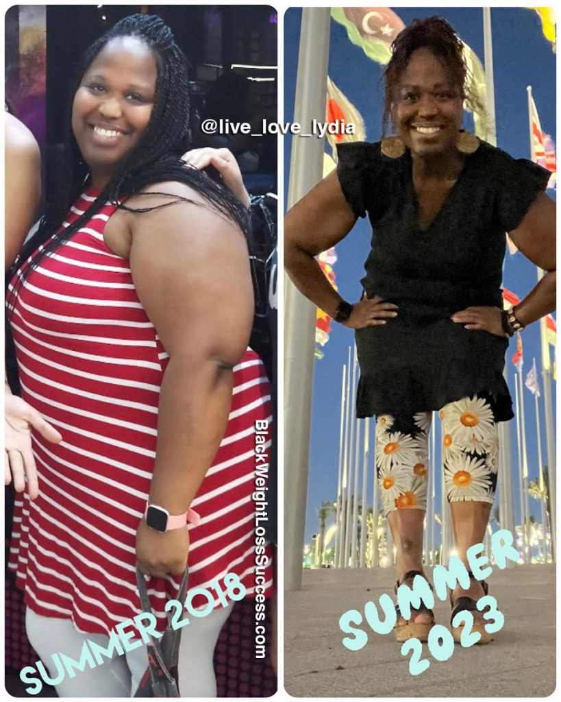 Lydia lost 75 pounds - Black Weight Loss Success